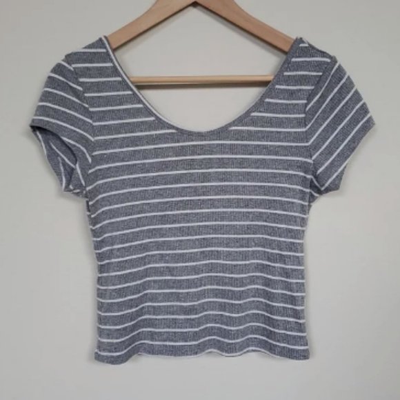 Tops | Poetry Ribbed Low Back Crop Top | Poshmark